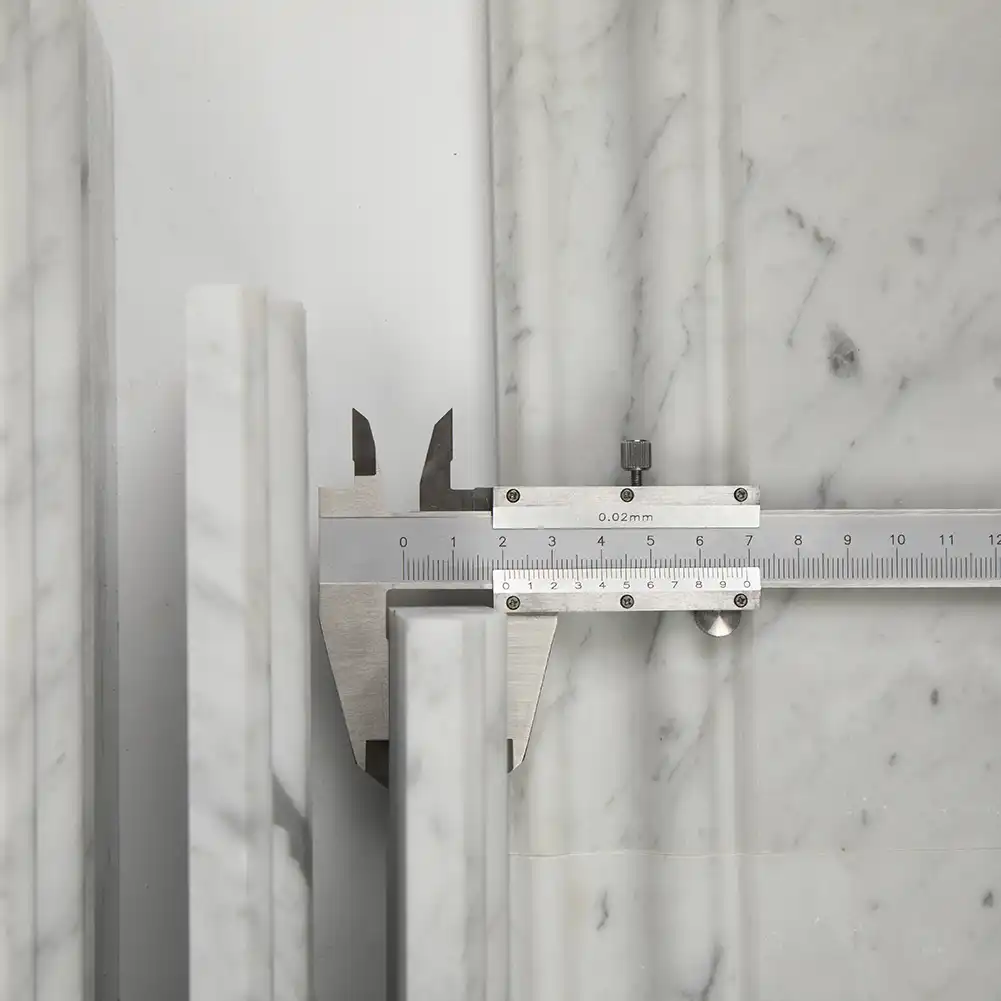 Bianco Carrara Baseboard Polished Marble part of our Carrara Series