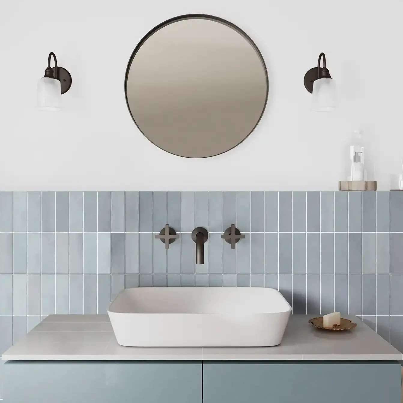 Gradient Cielo Subway Porcelain Tile Matte available in iTileMosaic