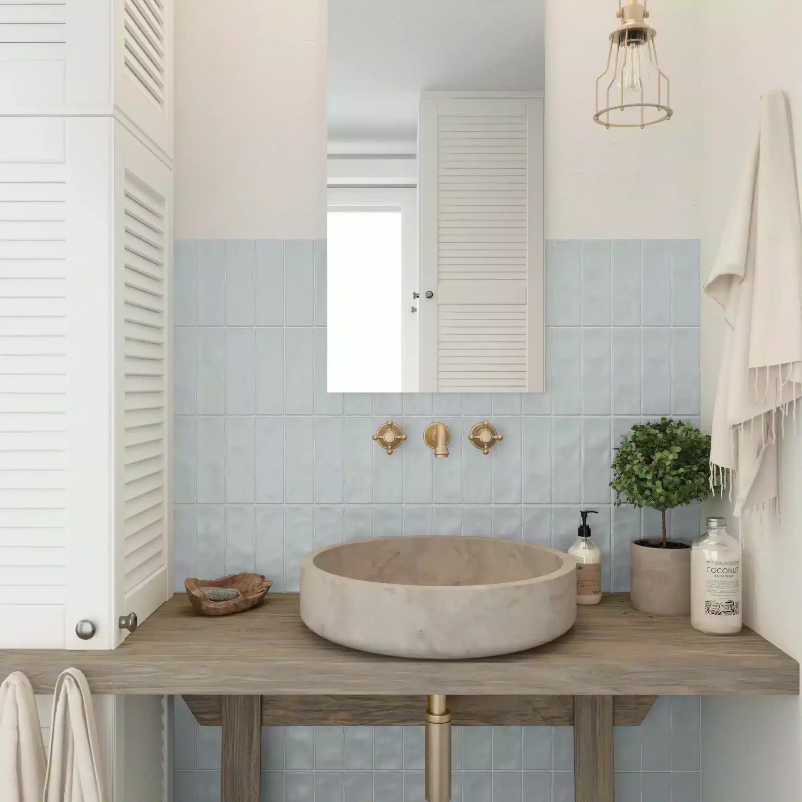 Coastal Sky Subway Porcelain Tile Matte available in iTileMosaic