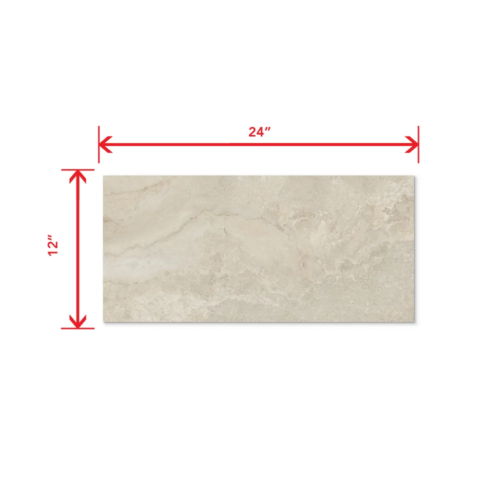 Elementi Cream 12x24 Porcelain Tile in iTileMosaic
