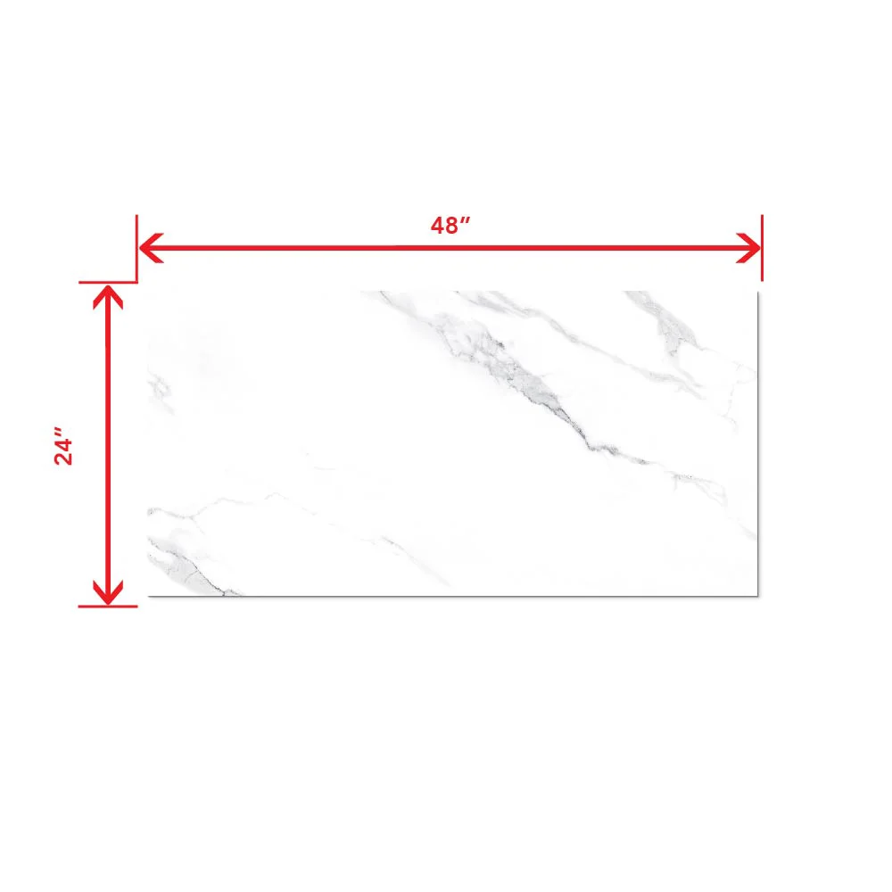 Marmo Snow 24x48 Polished Porcelain Tile in iTileMosaic