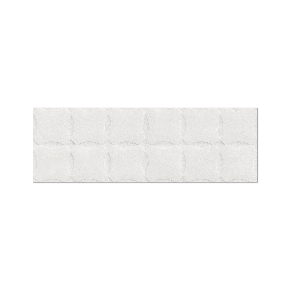 Tierra White Deco 12X36 Matte Ceramic Tile in iTileMosaic